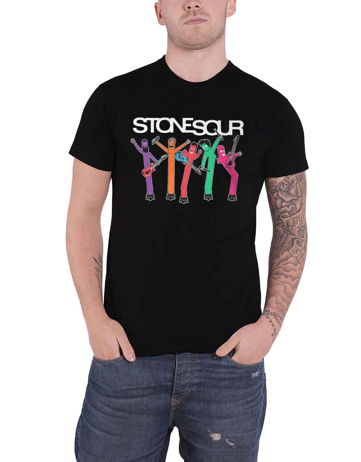 Stone Sour T Shirt Band Inflatables Band Logo new Official Mens Black ...