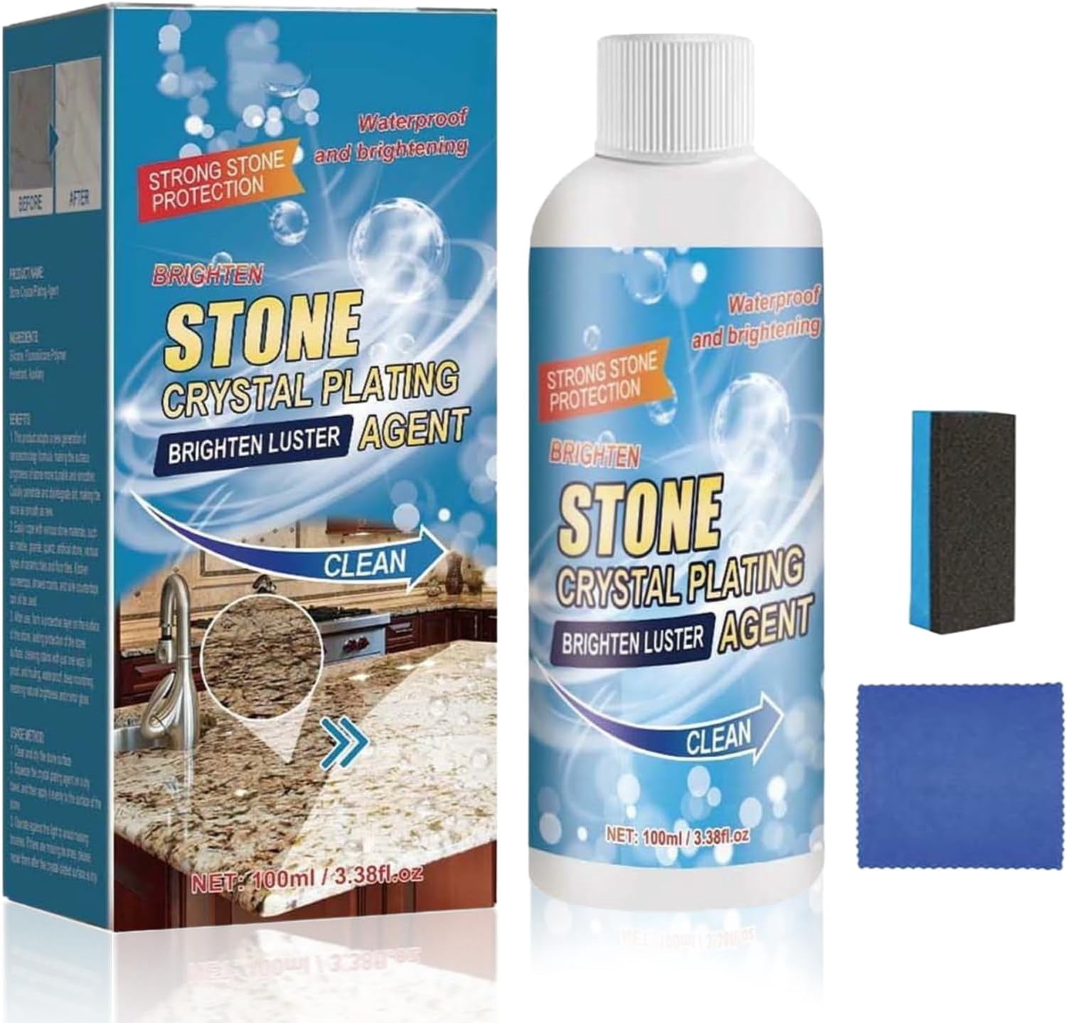 Stone Stain Remover Cleaner,Stone Crystal Plating Agent and Granite Oil ...