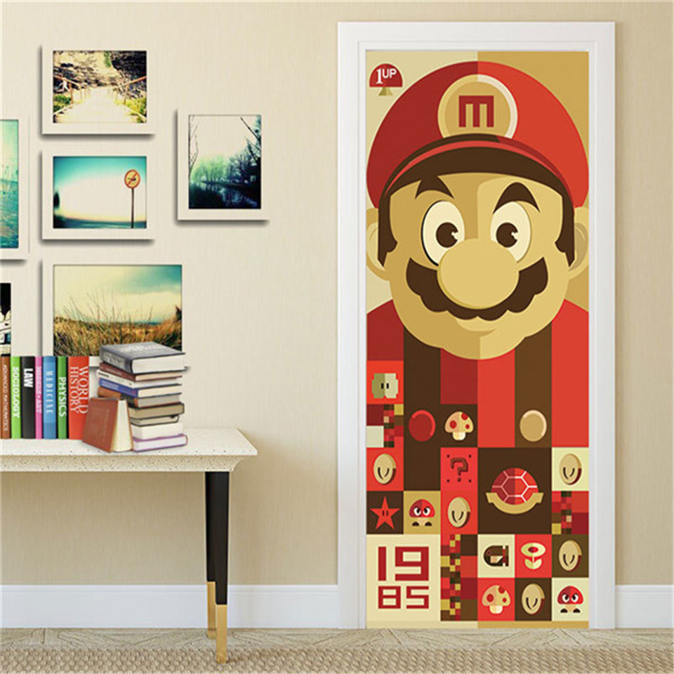 Stone Stairs Door Mural PVC Peel and Stick Wallpaper for Living Room ...