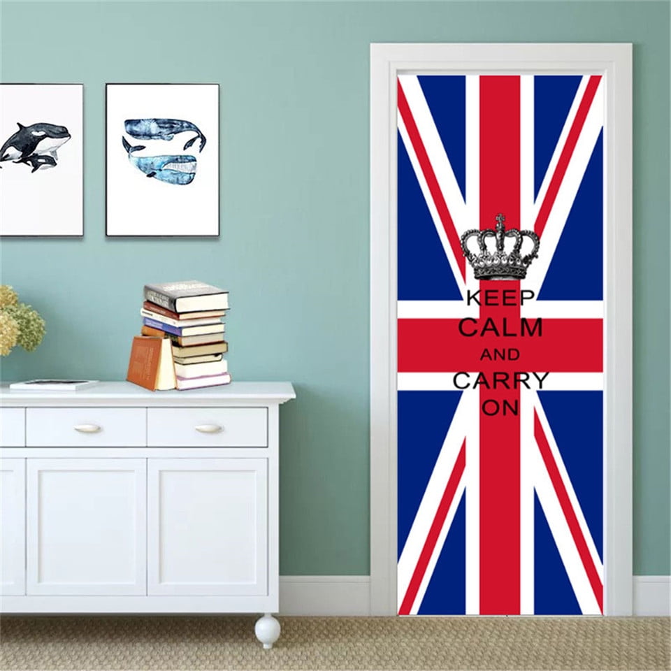 Stone Stairs Door Mural PVC Peel and Stick Wallpaper for Living Room ...