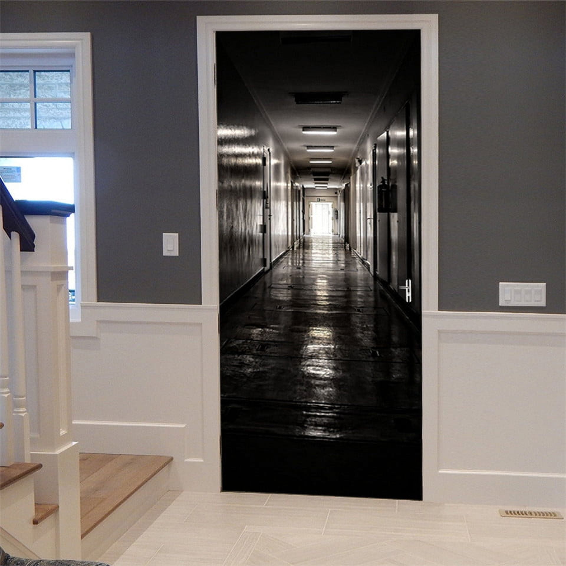 Stone Stairs Door Mural PVC Peel and Stick Wallpaper for Living Room ...