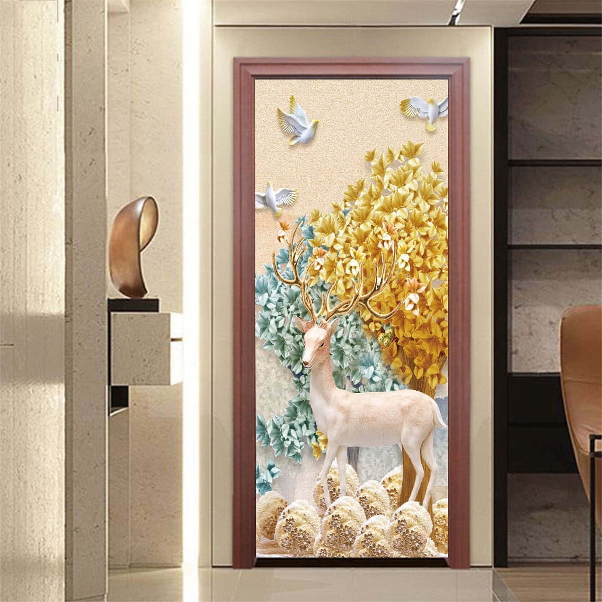 Stone Stairs Door Mural PVC Peel and Stick Wallpaper for Living Room ...