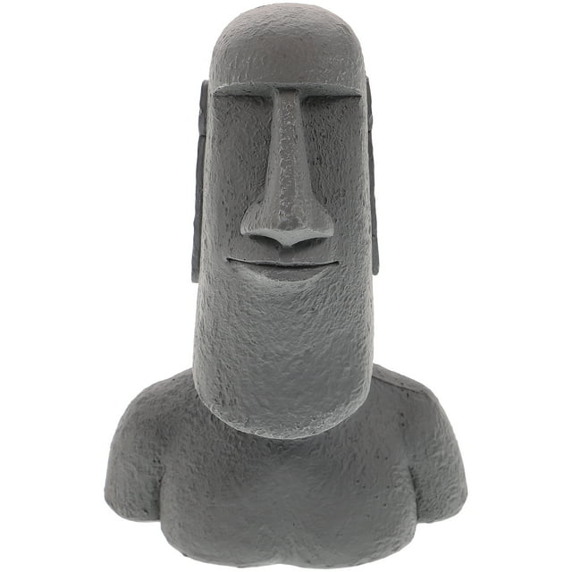 Stone Statue Retro Decor Cartoon Moai Figurines Desktop Ornaments Cute ...
