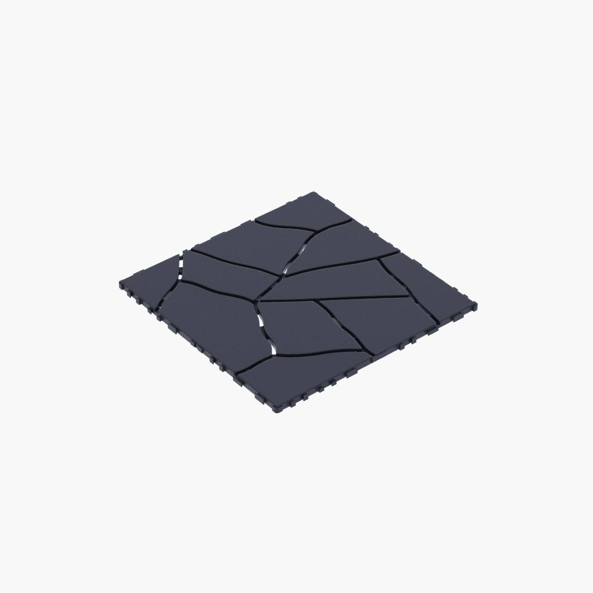 Stone Style 12" Interlocking Deck Tiles, DIY Modular Patio Flooring ...