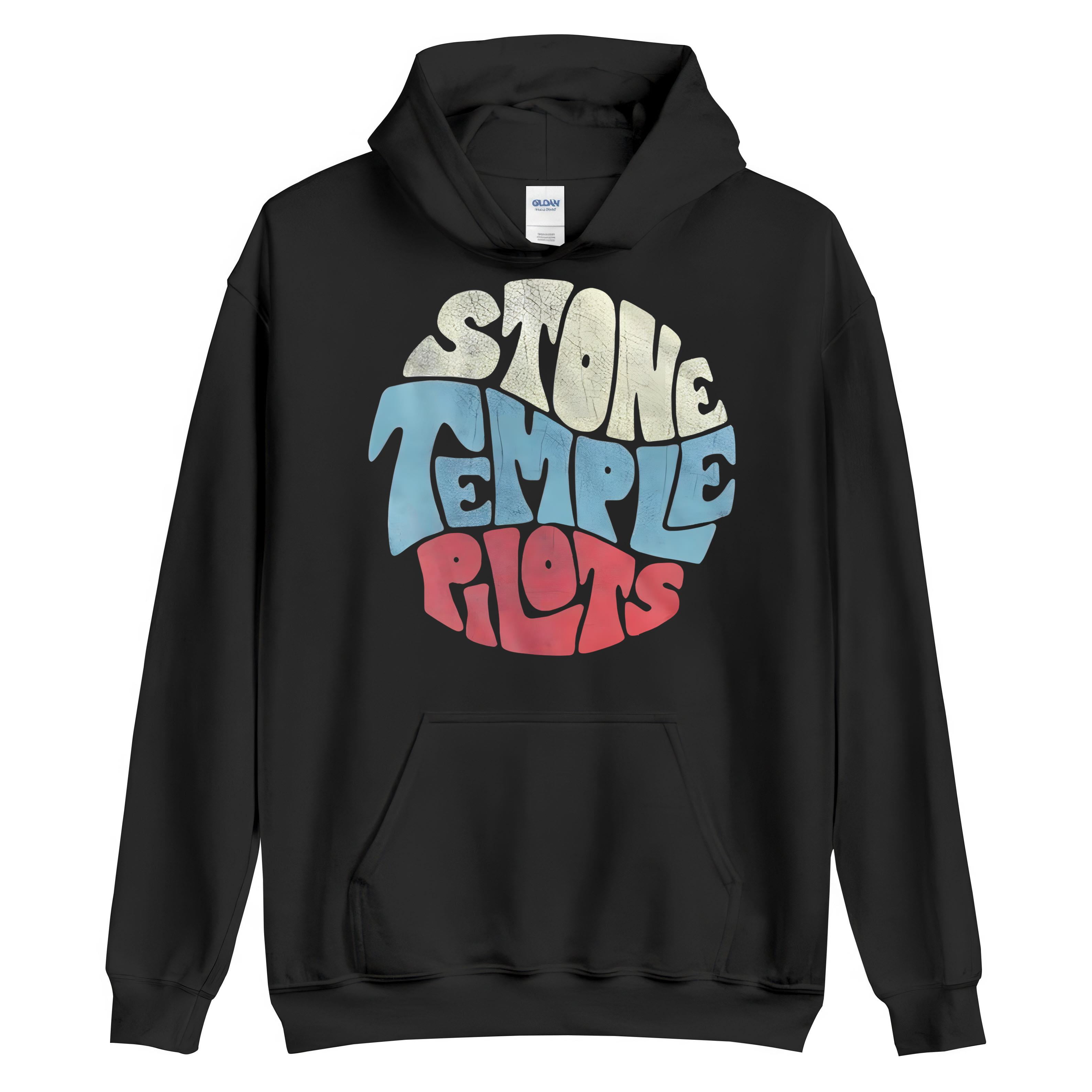 Stone Temple Pilots Circular Text Navy Heather Adulshirt - Walmart.com