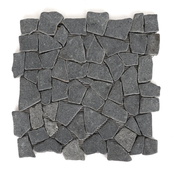 Stone Ten Black Lava Marble Tile - DIY Backsplash Tile - 10 Pack ...