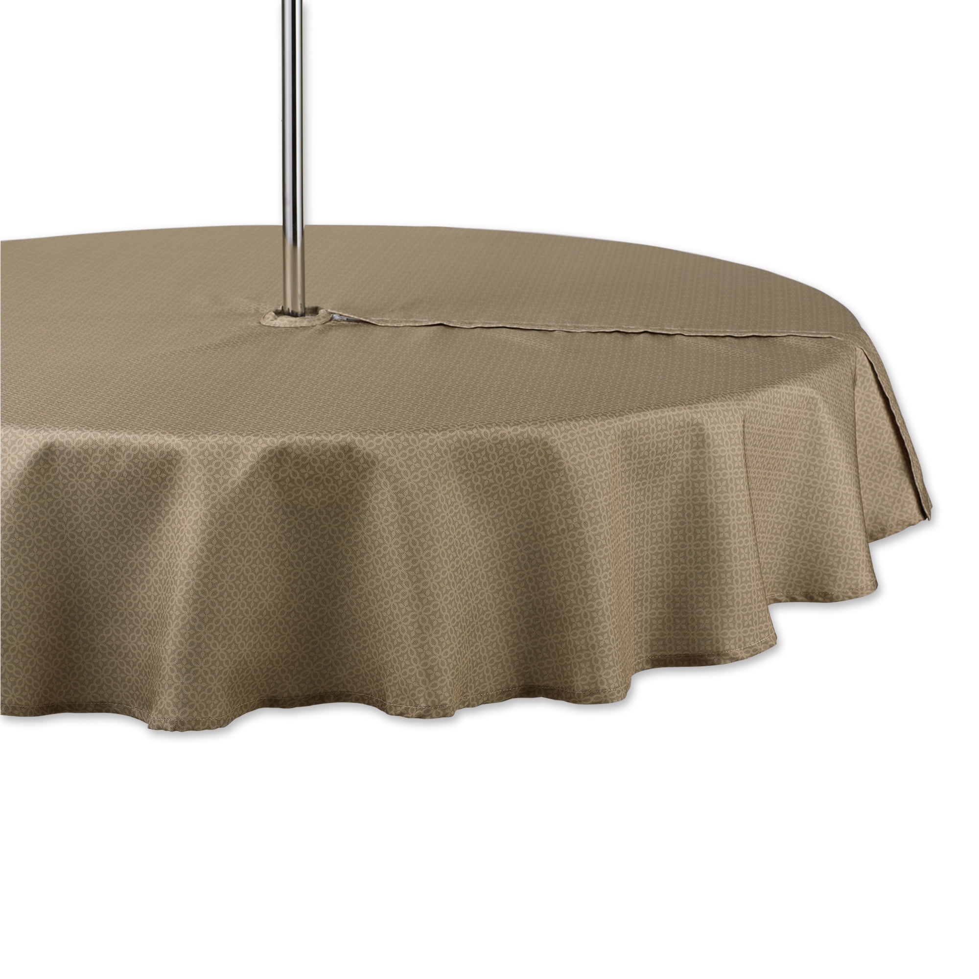 Stone Tonal Lattice Print Outdoor Tablecloth With Zipper 60 Round ...