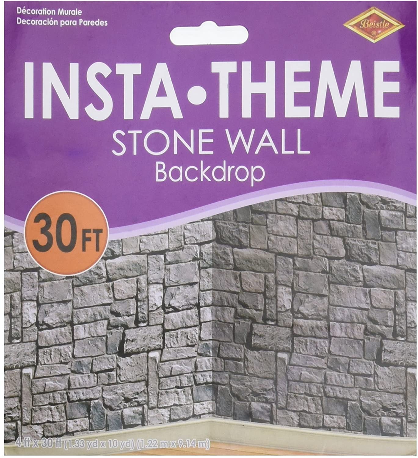 Stone Wall Plastic Backdrop - Walmart.com