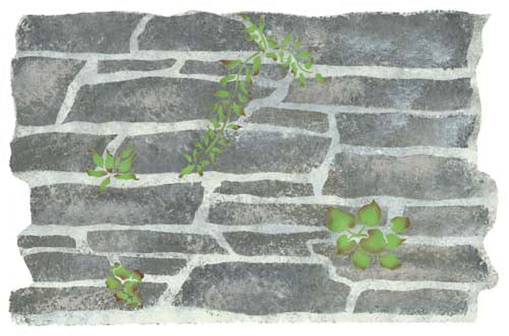 Stone Wall Wall Stencil SKU #1522 by Designer Stencils - Walmart.com