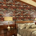 3D Brick Wall Stickers Self-Adhesive PVC Wallpaper Peel and Stick 3D ...