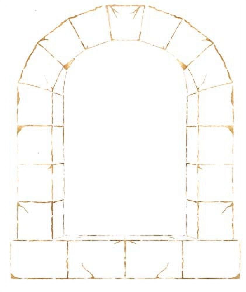 Stone Window Wall Stencil SKU #3157 by Designer Stencils - Walmart.com