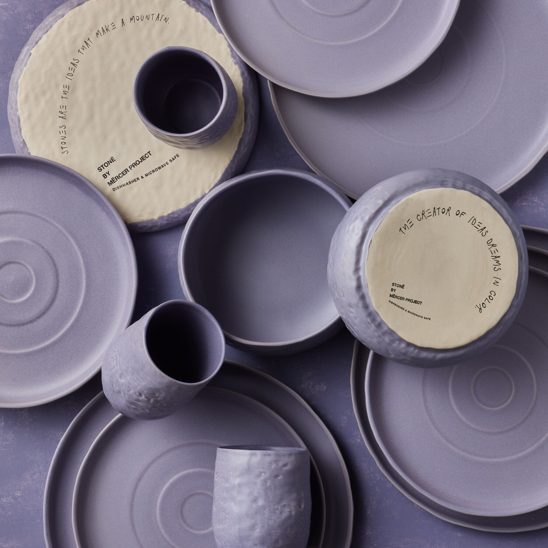 Stone by Mercer Project Shosai Stoneware Dinnerware Set Lavender - 32 ...