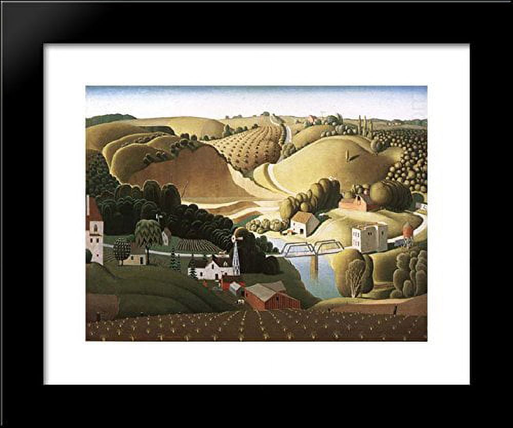 Stone city, Iowa 20x24 Framed Art Print by Grant Wood - Walmart.com