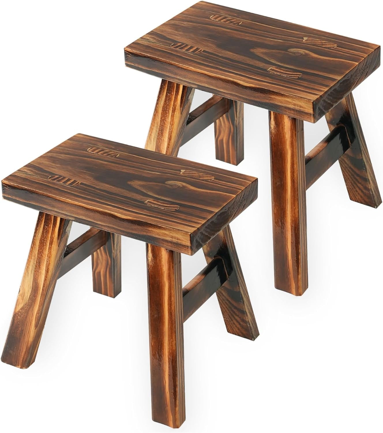 StoneCreek Solid Wood Toddler Stools, Children's Kitchen Step Stool, 2 ...