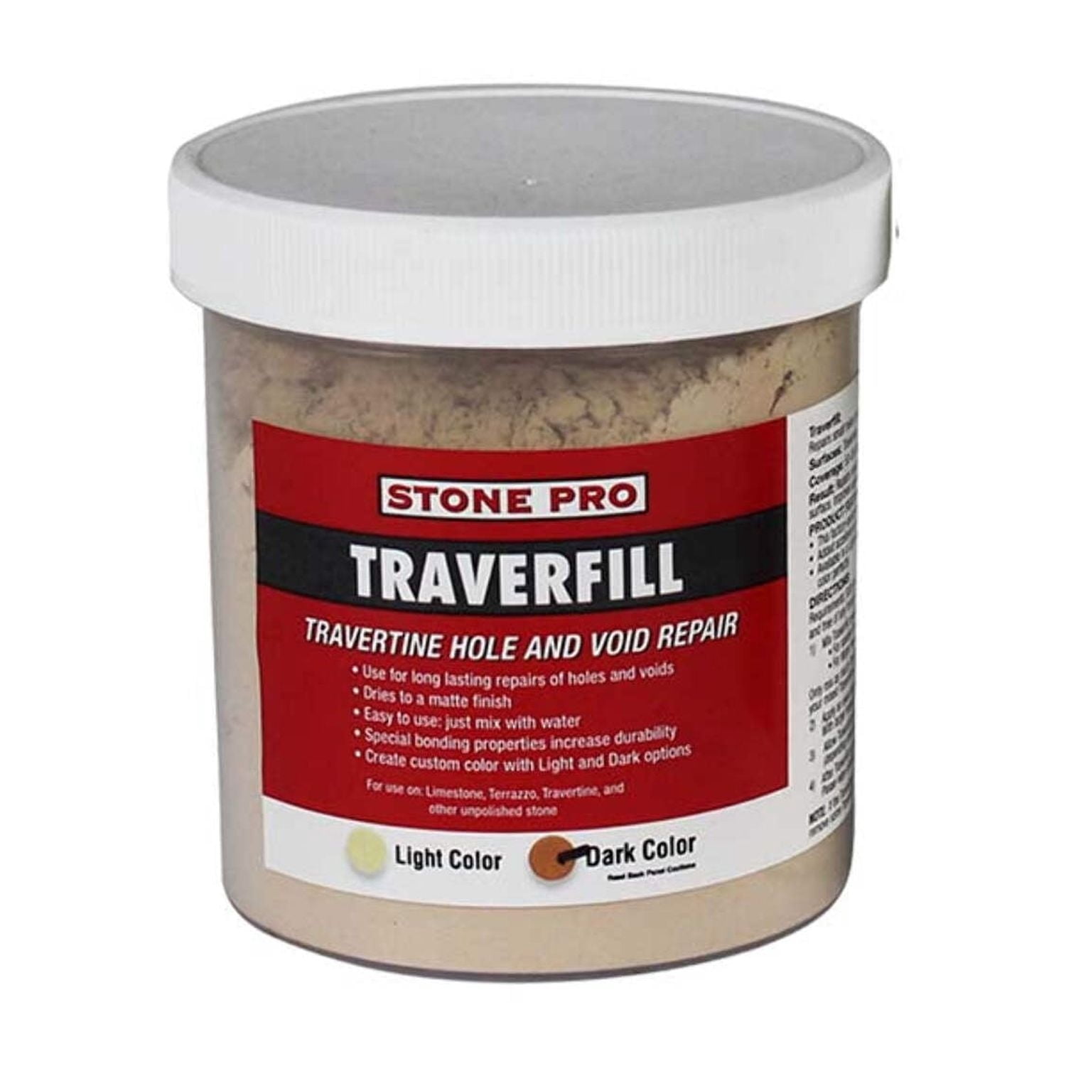 StonePro Traverfill Dark 1 Lb. - Easy-to-Use, Permanent Travertine ...