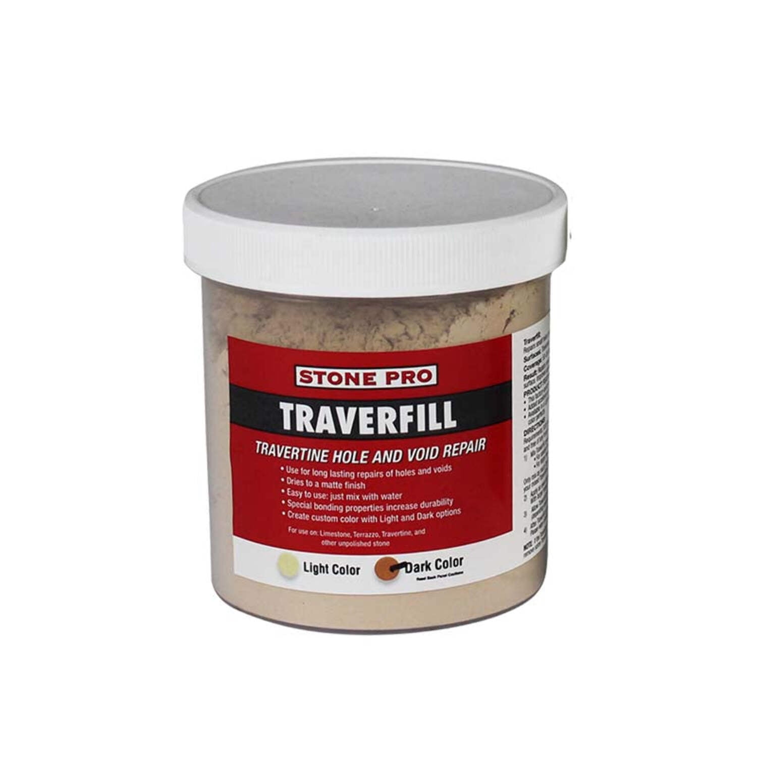 StonePro Traverfill Dark 1 Lb. - Easy-to-Use, Permanent Travertine ...