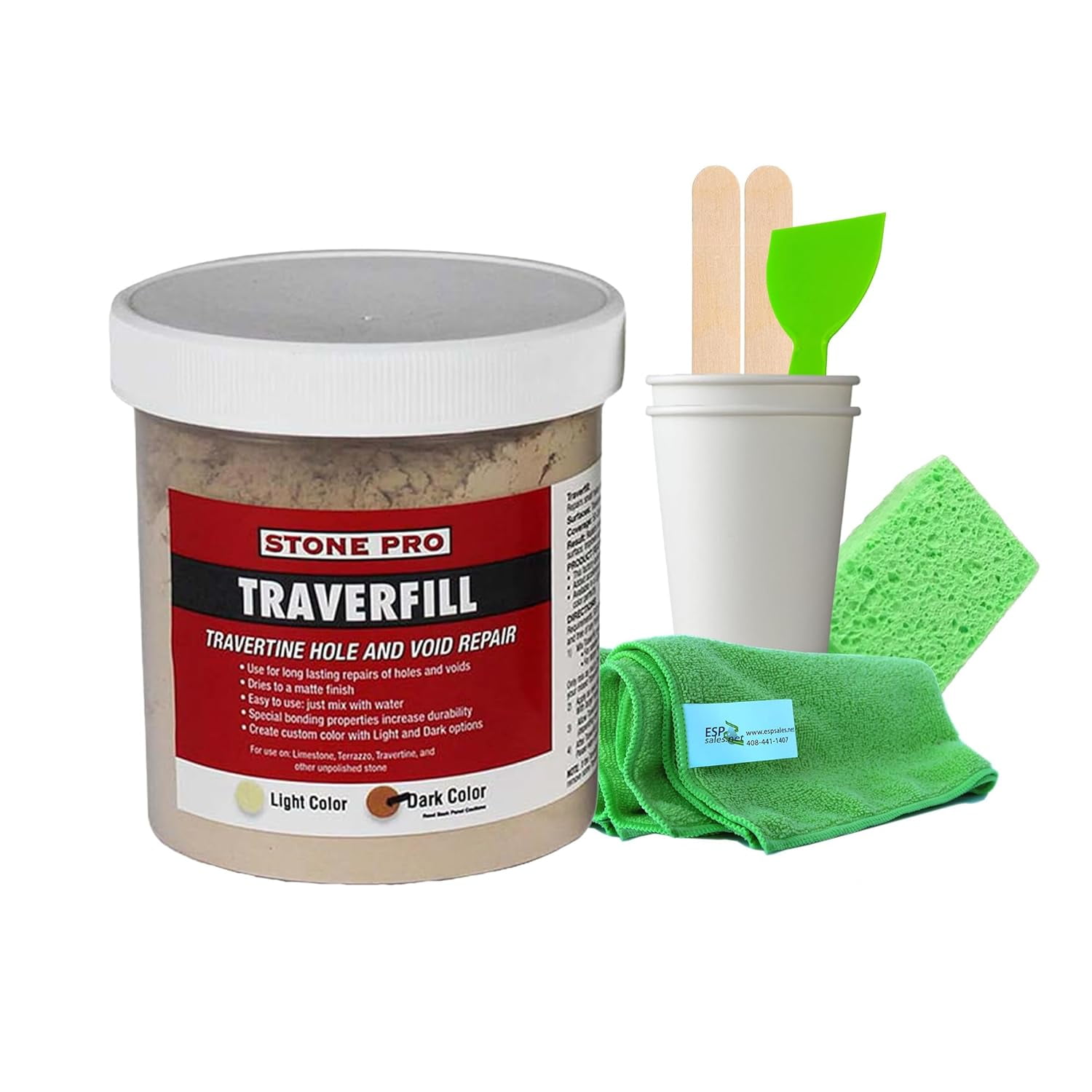 StonePro – Traverfill Dark - Hole Filler (1 Lbs.) (for Travertine ...