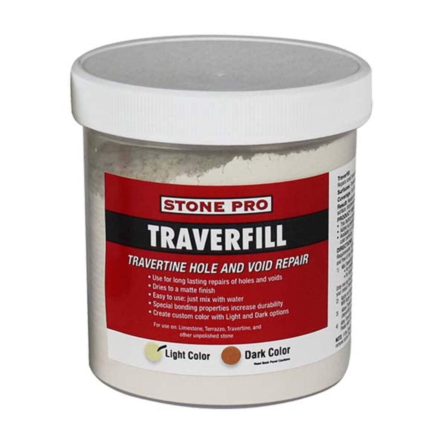 StonePro – Traverfill Light (1 Lb.) (For Repairing Holes in Travertine ...