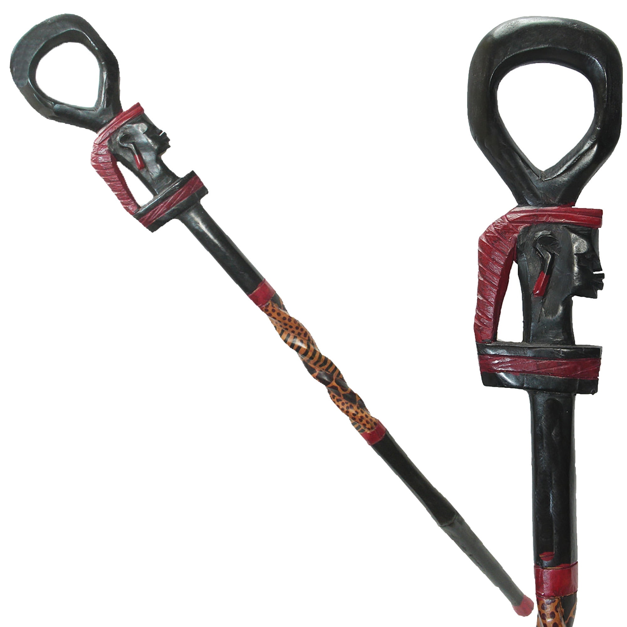 Stoneage Arts African Wood Decorative Walking Stick (Hand Made in Kenya ...