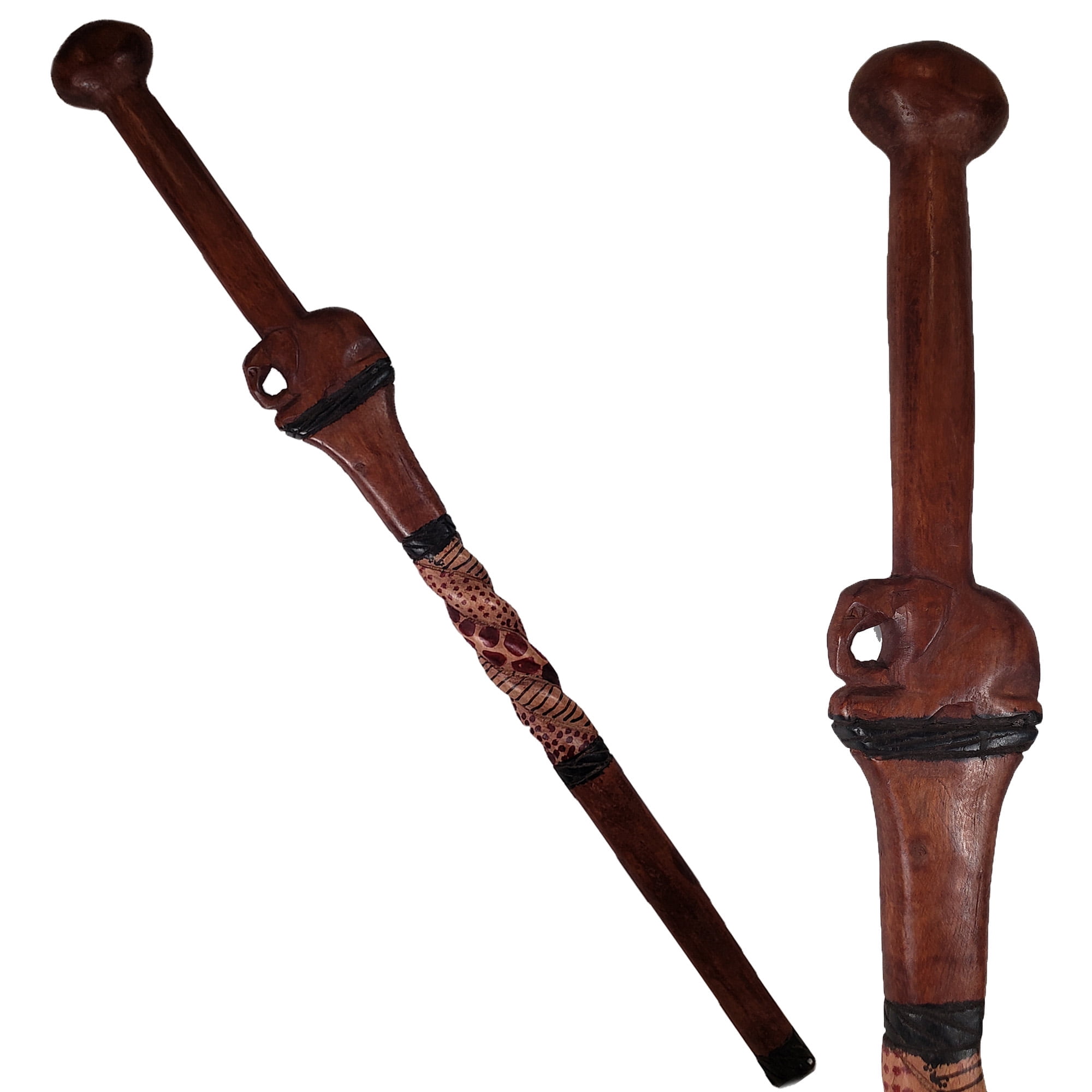 Stoneage Arts African Wood Decorative Walking Stick (Hand Made in Kenya ...