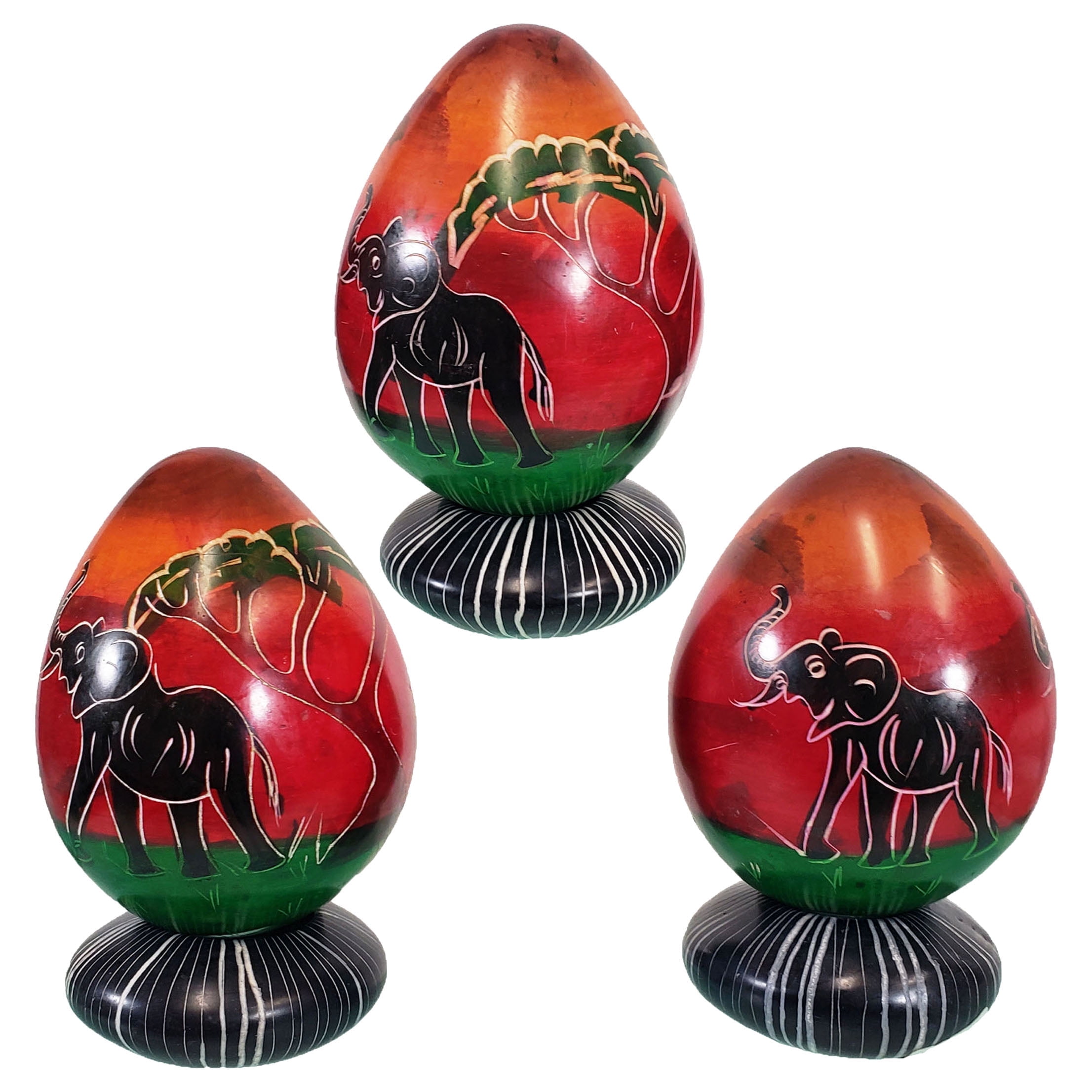 Stoneage Arts:Decorative Natural Stone Eggs with Stand for Home Decor ...