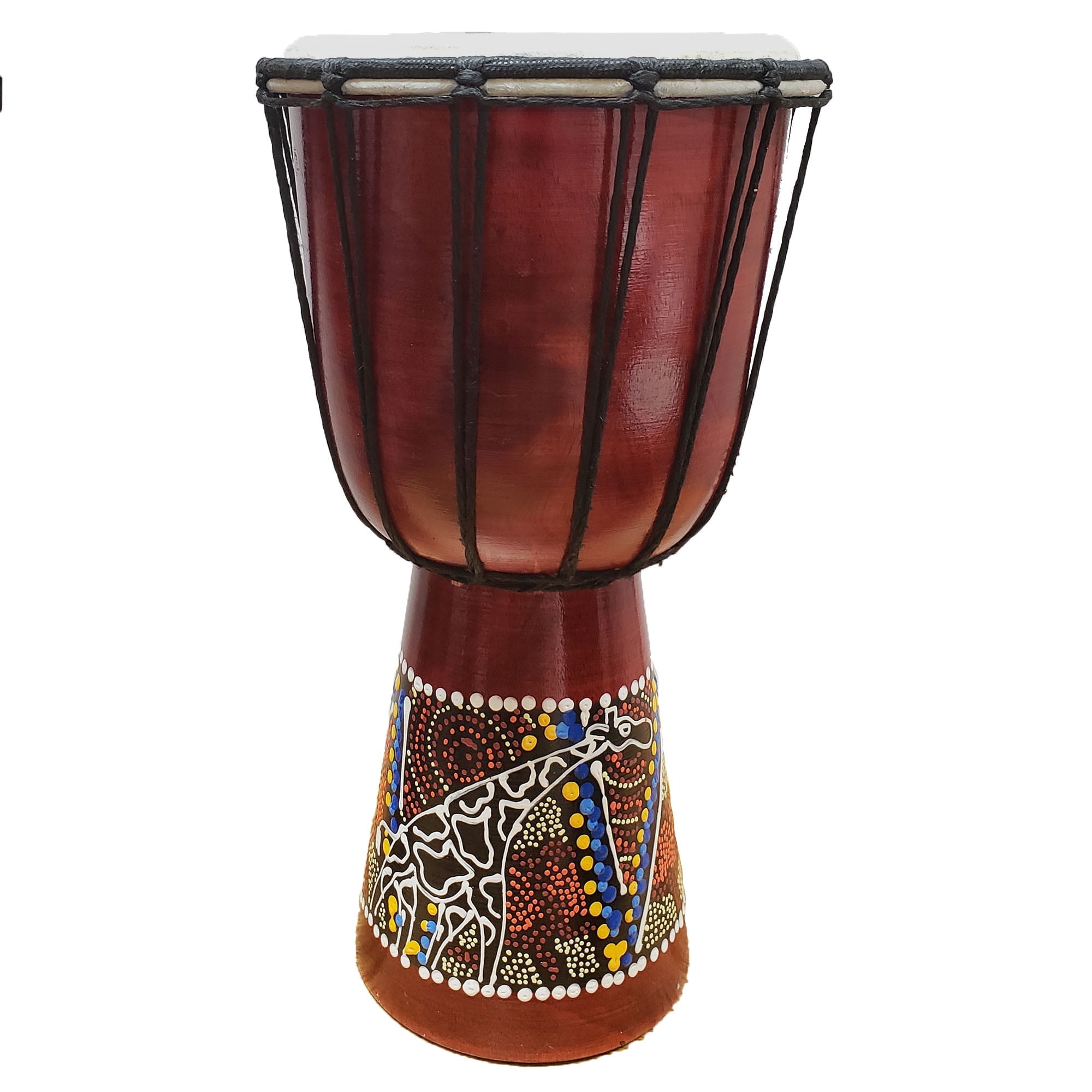 Stoneage Arts Djembe Drum African Inspired Bongo Solid Wood Varying Dot ...