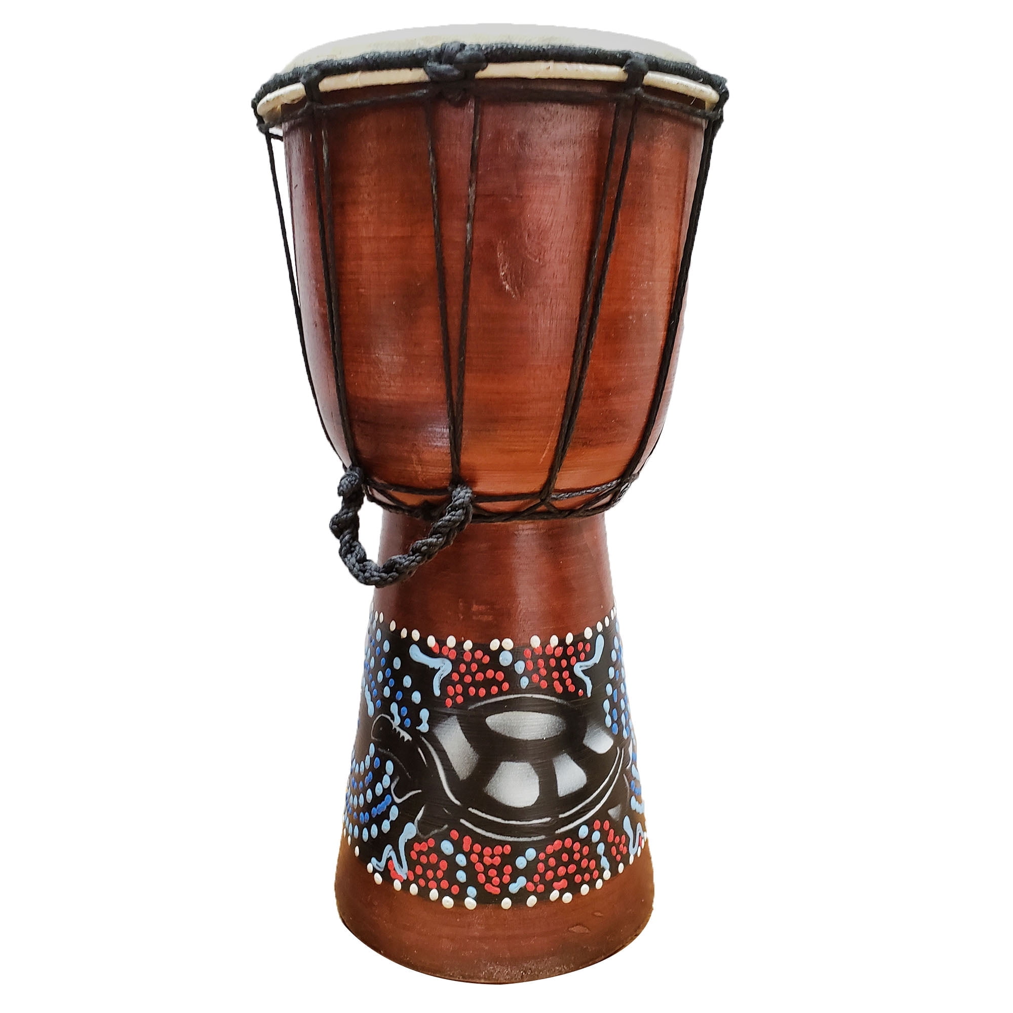 Stoneage Arts Djembe Drum African Inspired Bongo Solid Wood Varying Dot ...