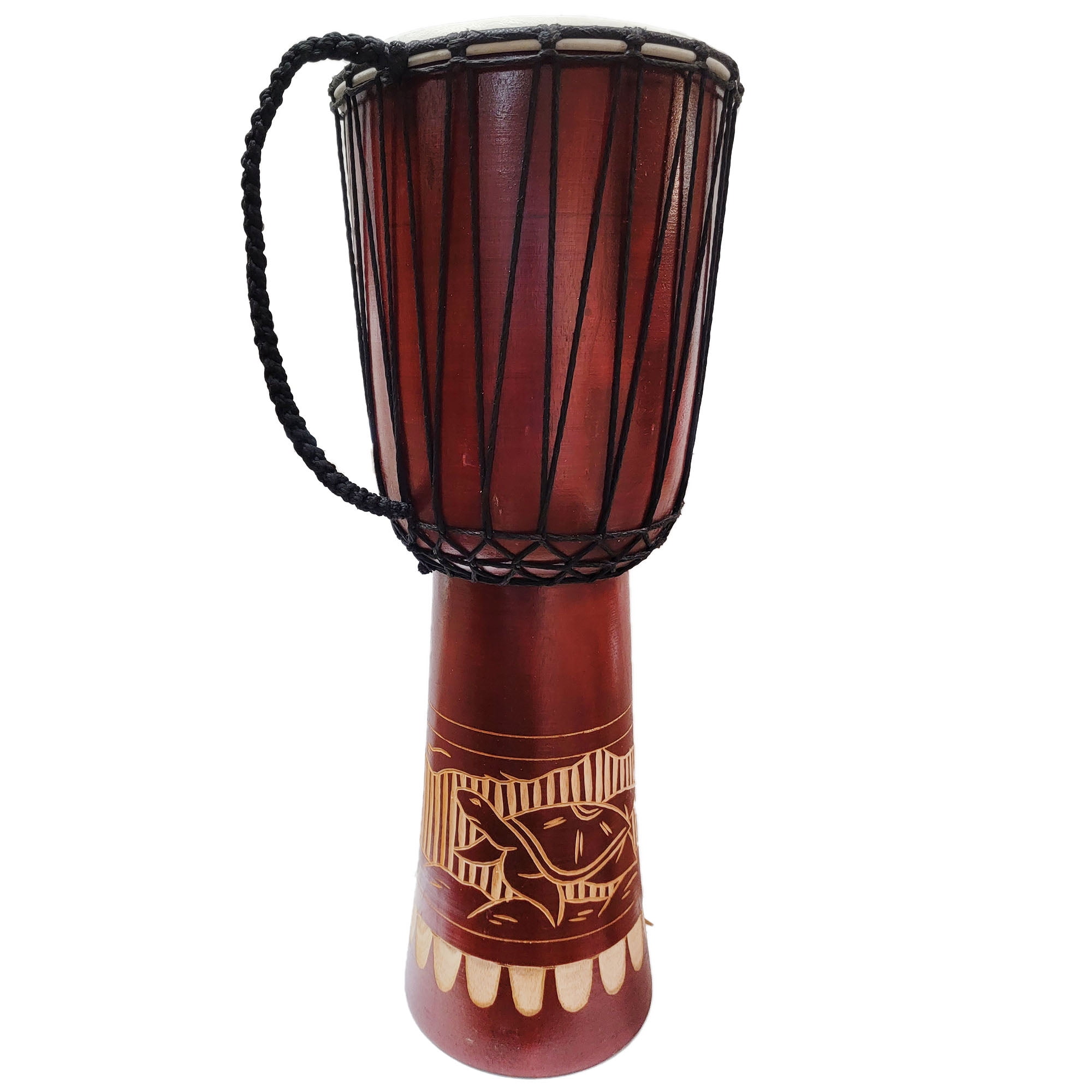 Stoneage Arts Djembe Drum African Inspired Bongo Solid Wood Varying ...
