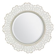 Round Wall Mirror- Circle 15 Inch Mirror Bamboo Frame with Adjustable ...