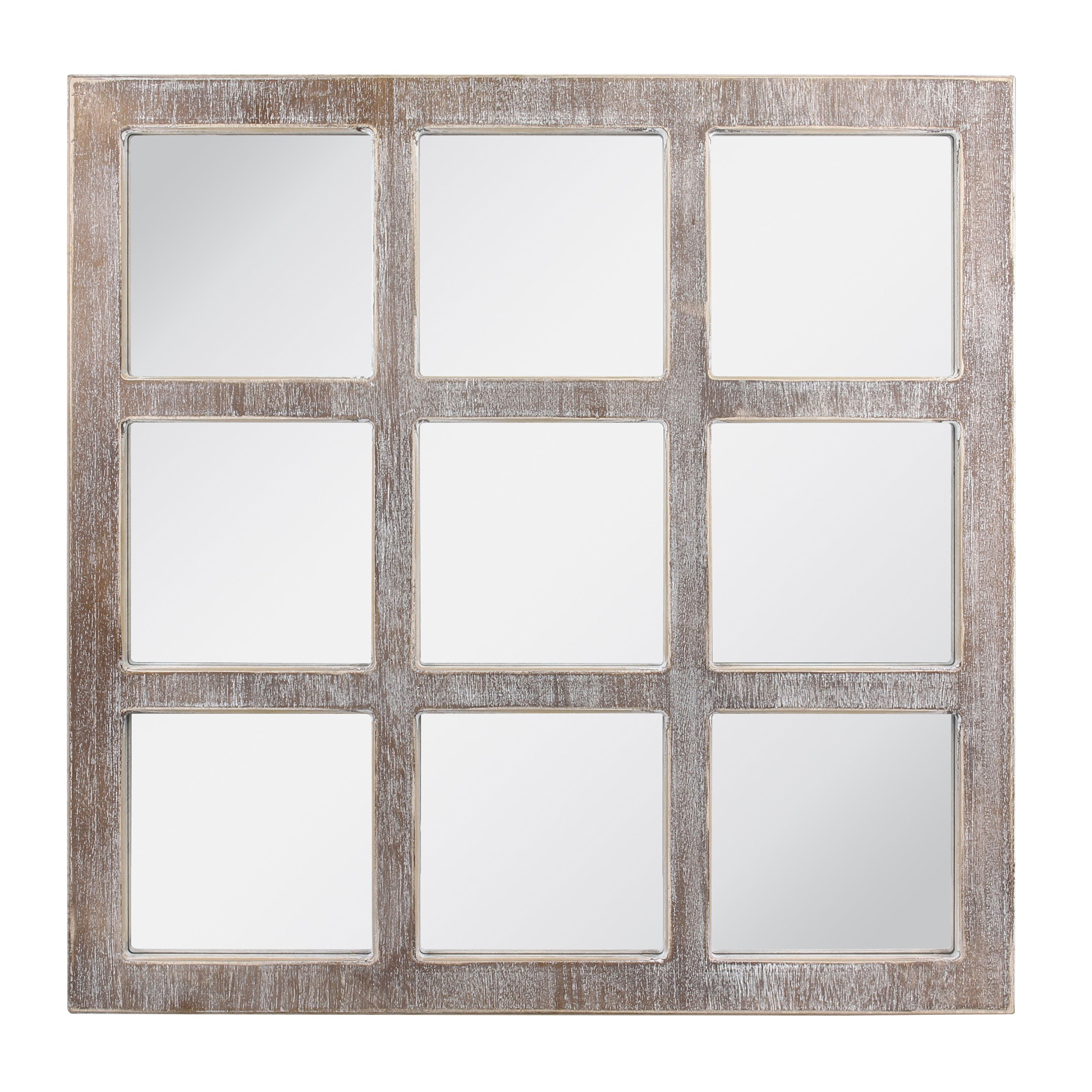 Stonebriar 9-Panel Window Pane Mirror - Rustic Farmhouse - Walmart.com