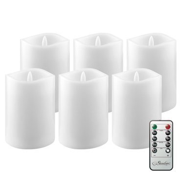 TETOU 4pcs LED Flameless Candles Crystal Lamp Tealight Home Table ...
