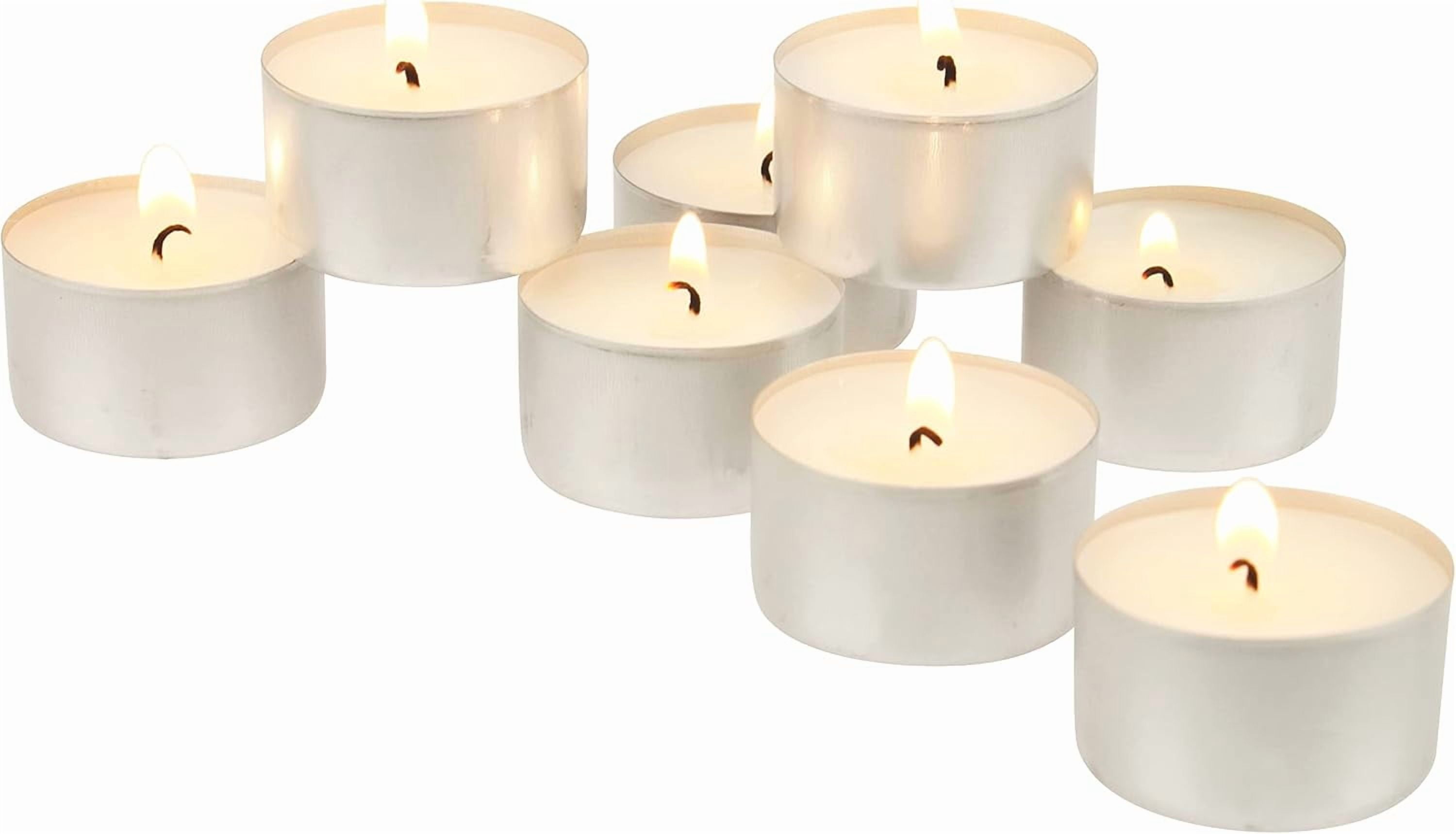 Stonebriar Bulk 50 Pack Unscented Smokeless Long Tea Light Candles with ...