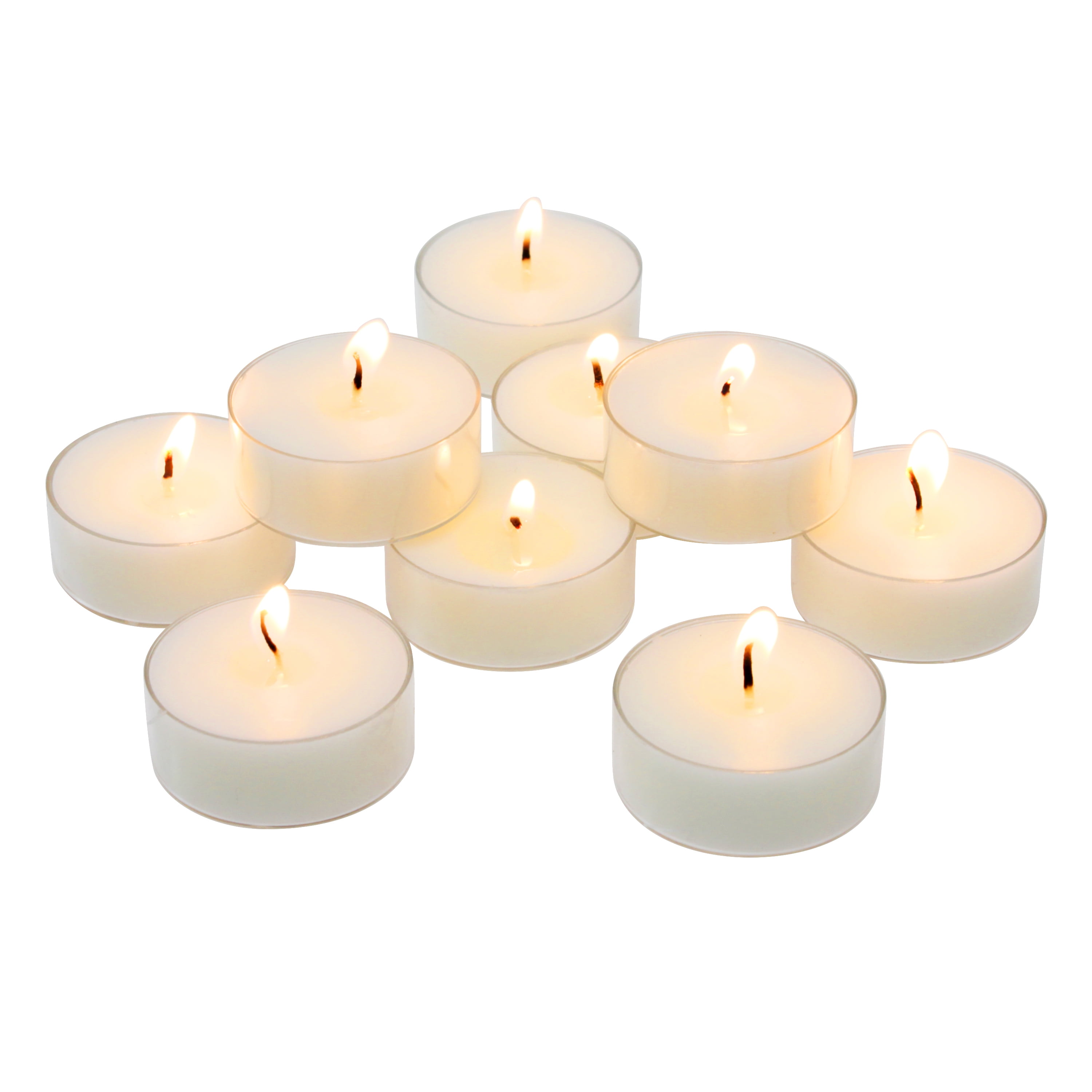 Stonebriar Citronella Scented Clear Cup Tea Light Candles with 4 Hour ...