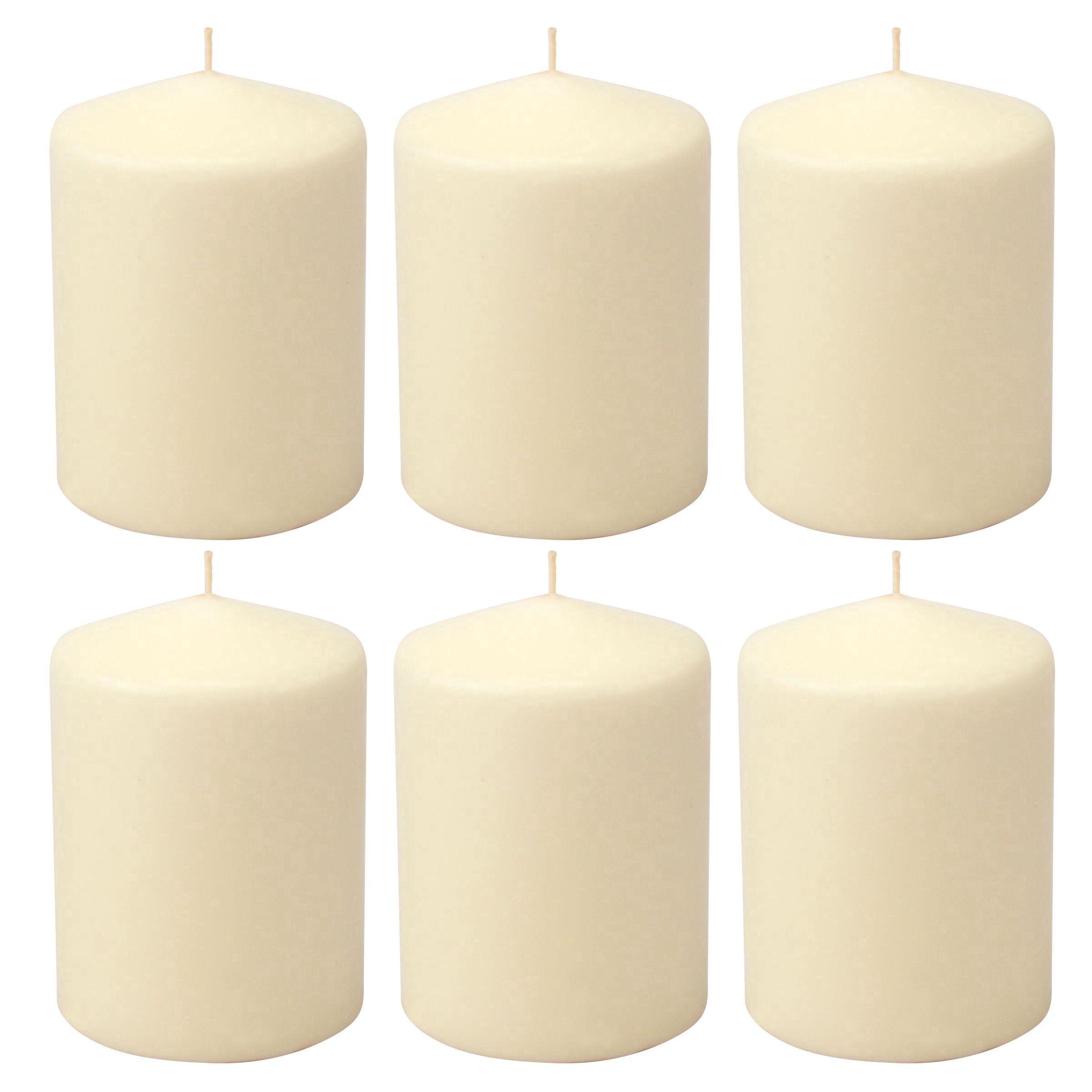 Stonebriar Unscented Ivory Pillar Candle, 3" x 4", 35-Hour Burn ...
