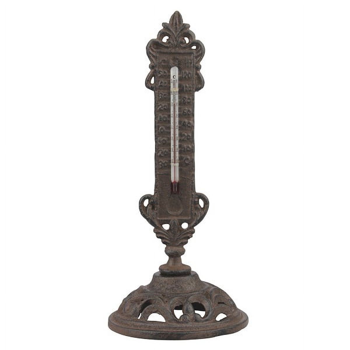 Stonebriar Collection weathered cast iron tabletop Fahrenheit ...