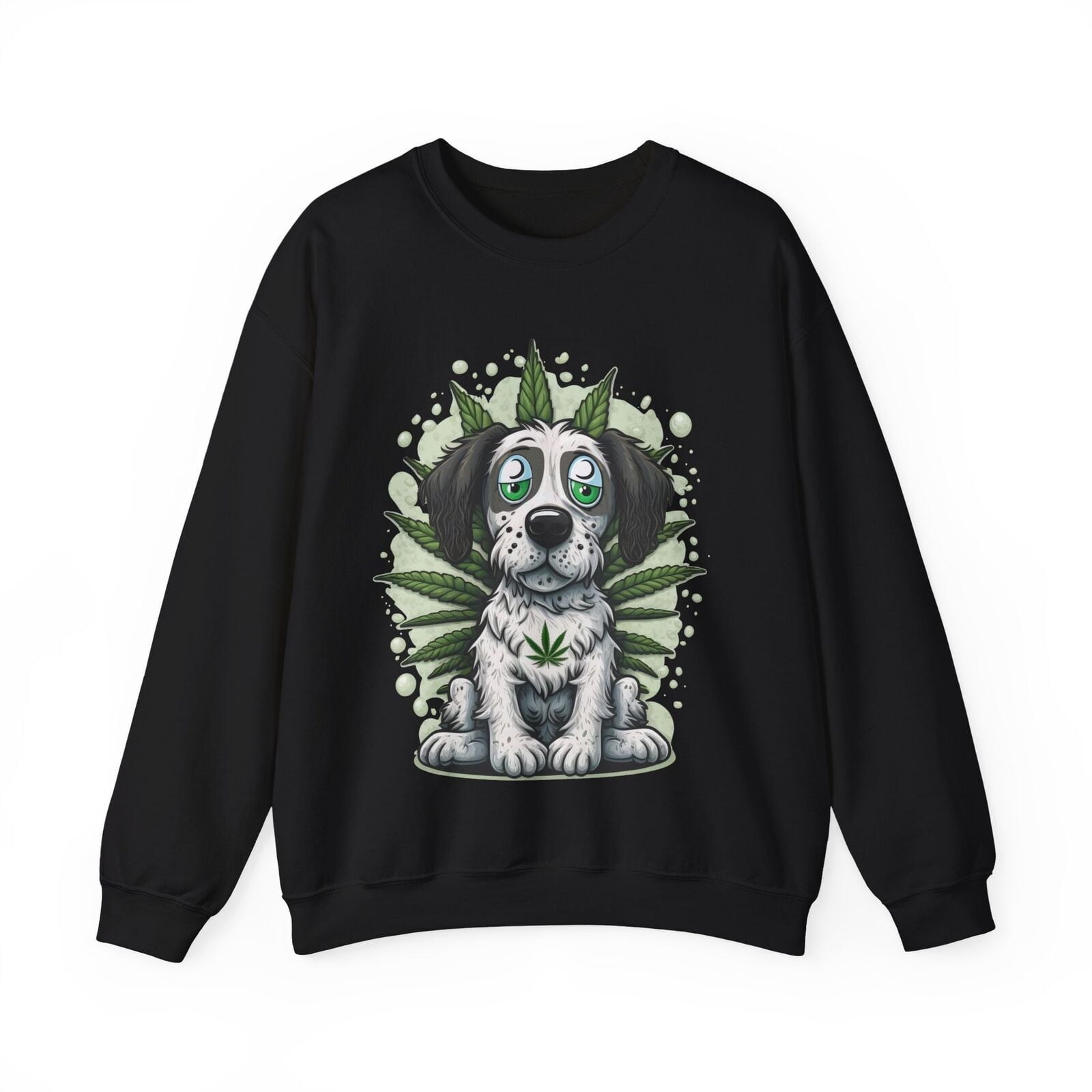 Stoned Dog Weed Smoking Animal 420 Sweatshirt Cannabis - Walmart.com