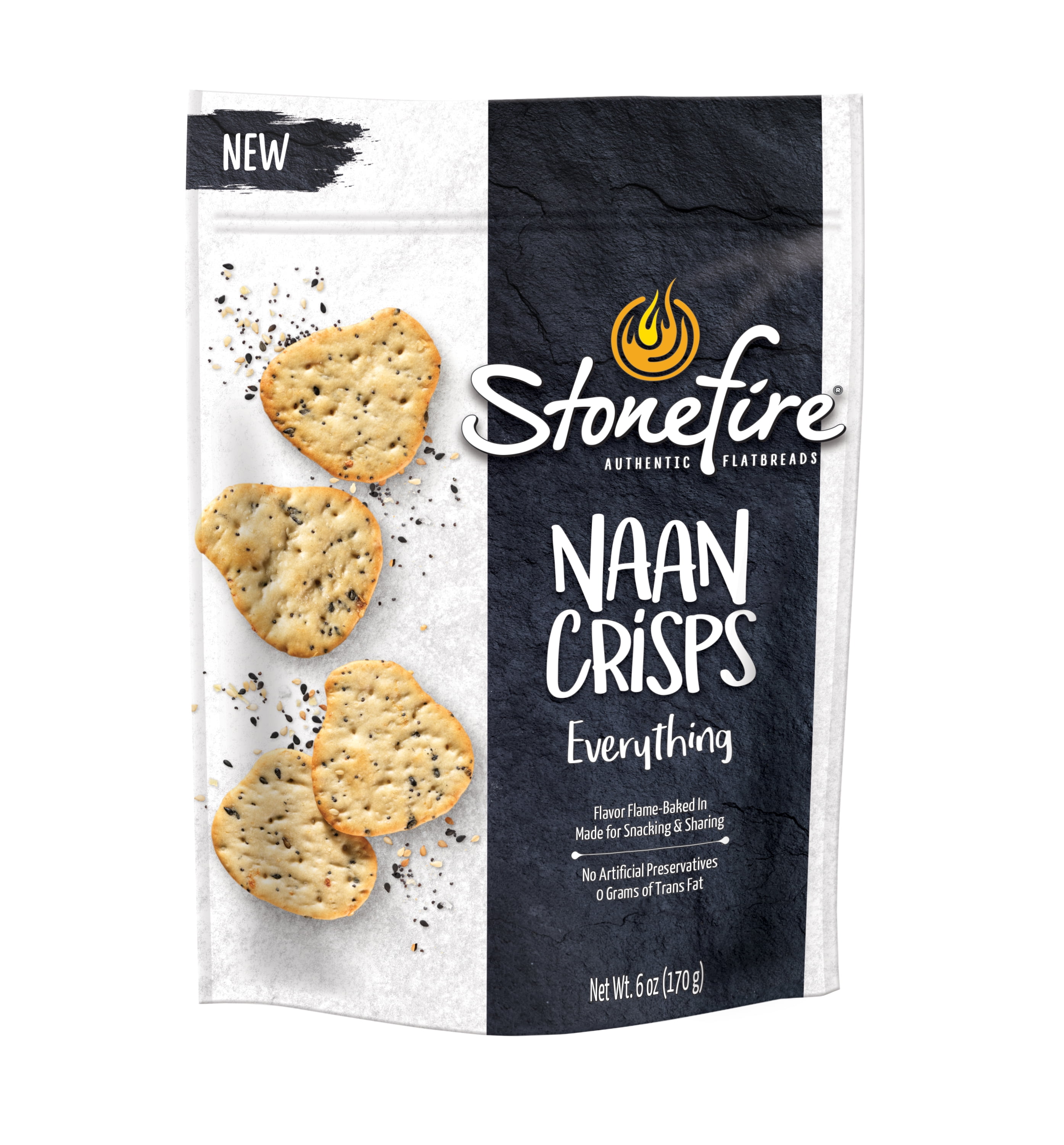 Stonefire, Everything Naan Crisps, 6 oz, Pack of 1 - Walmart.com