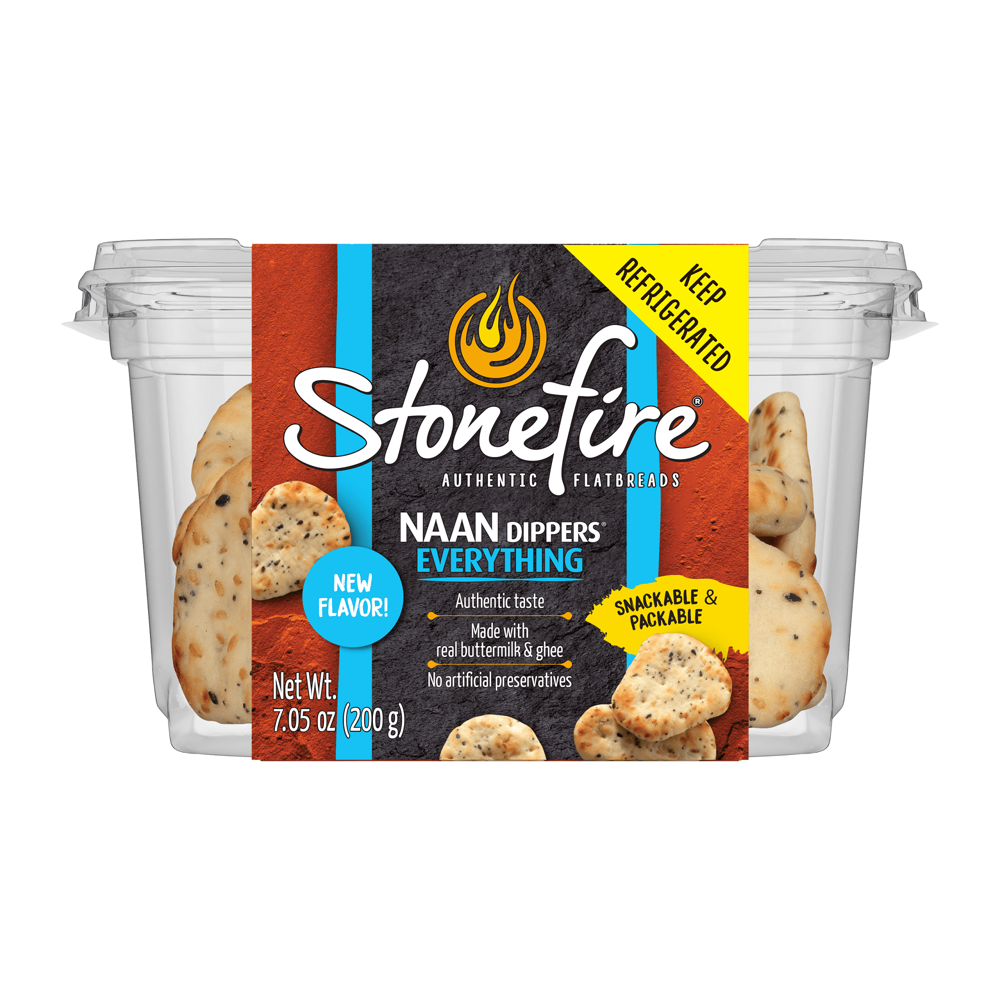 Stonefire Everything Naan Dippers, Flatbread Mini Bites, Snack Dip, 7. ...