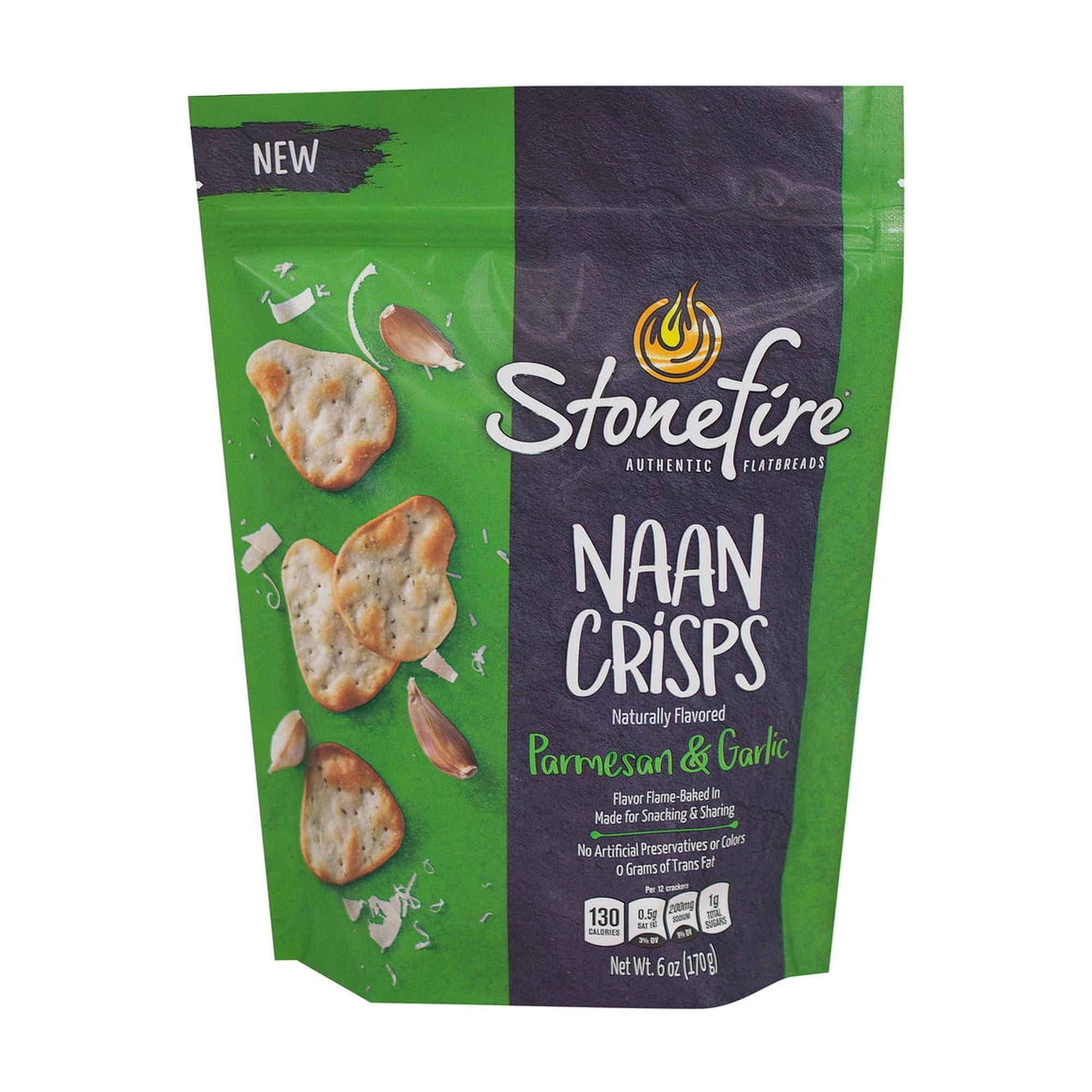 Stonefire Garlic & Cheese Naan Crisps 6 oz (Pack of 5) - Walmart.com