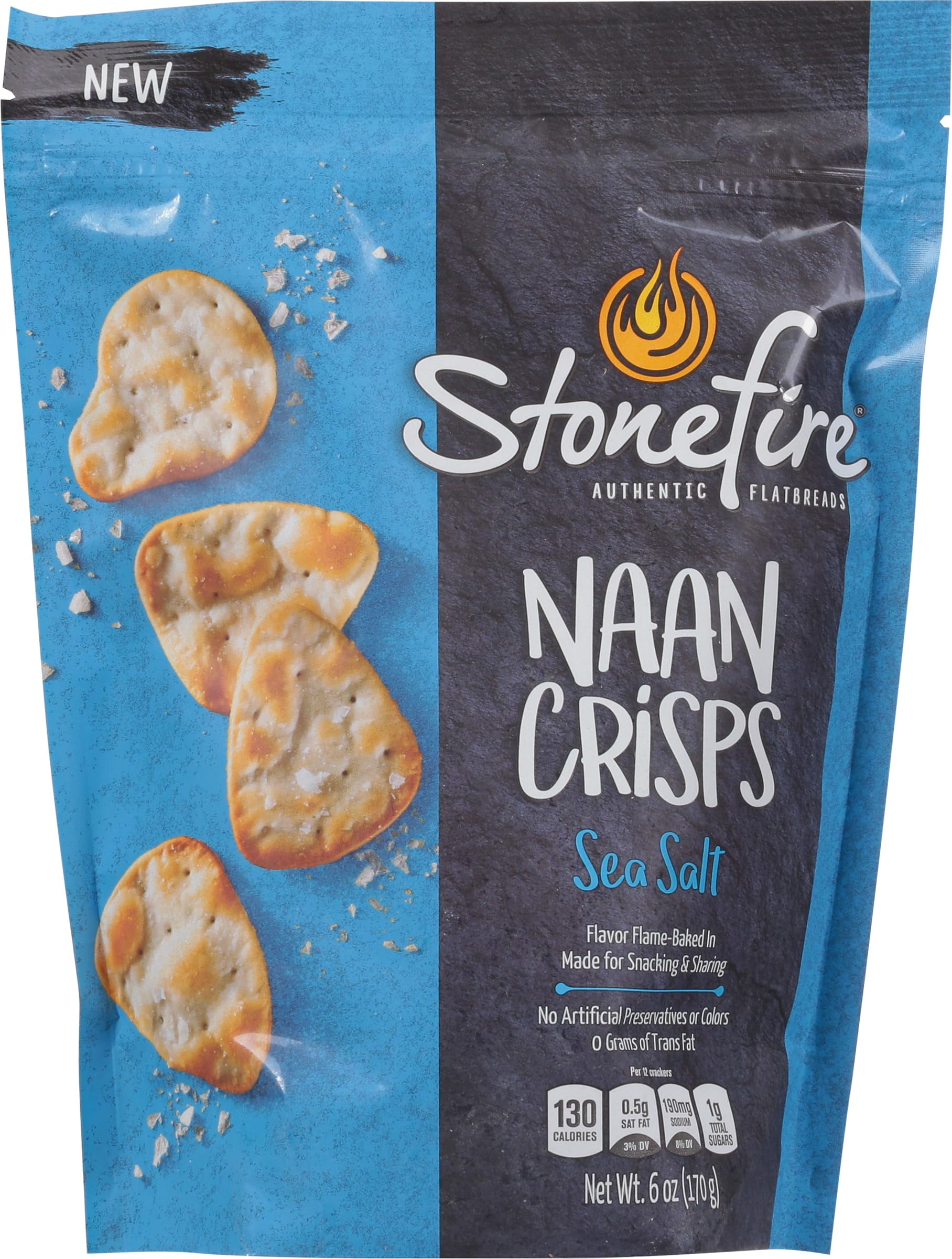 Stonefire, Naan Crisps Sea TMA2 Salt Crisps, 6 Ounce - Walmart.com