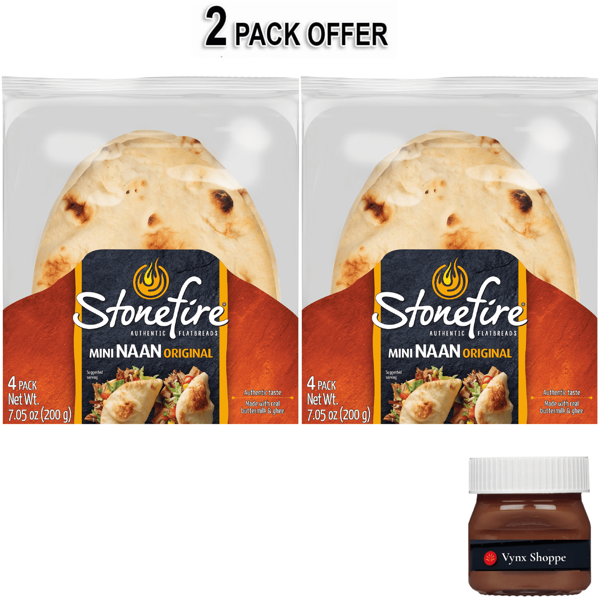 Stonefire Original Mini Naan, 7.05 oz, 4 Count - Walmart.com