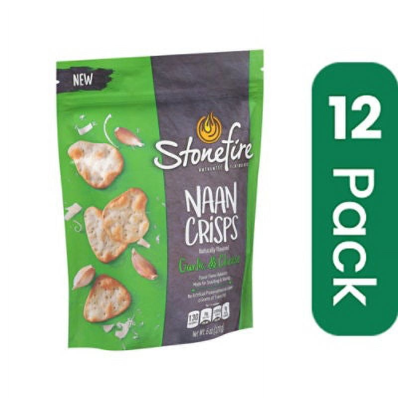 Stonefire Parmesan Garlic Naan Crisps 6 oz (Pack of 12) - Walmart.com