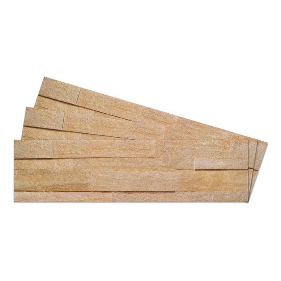 Stoneflex Burly Wood Self-Adhesive 3D Peel Stick Real Stacked Stone ...
