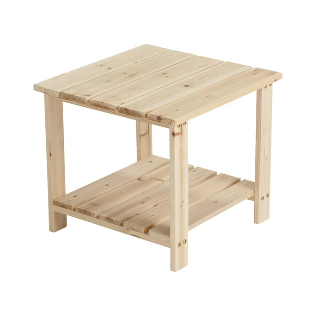 Stonegate Designs 2-Tier Wooden End Table, 20in.L x 20in.W x 18 1/8in.H ...