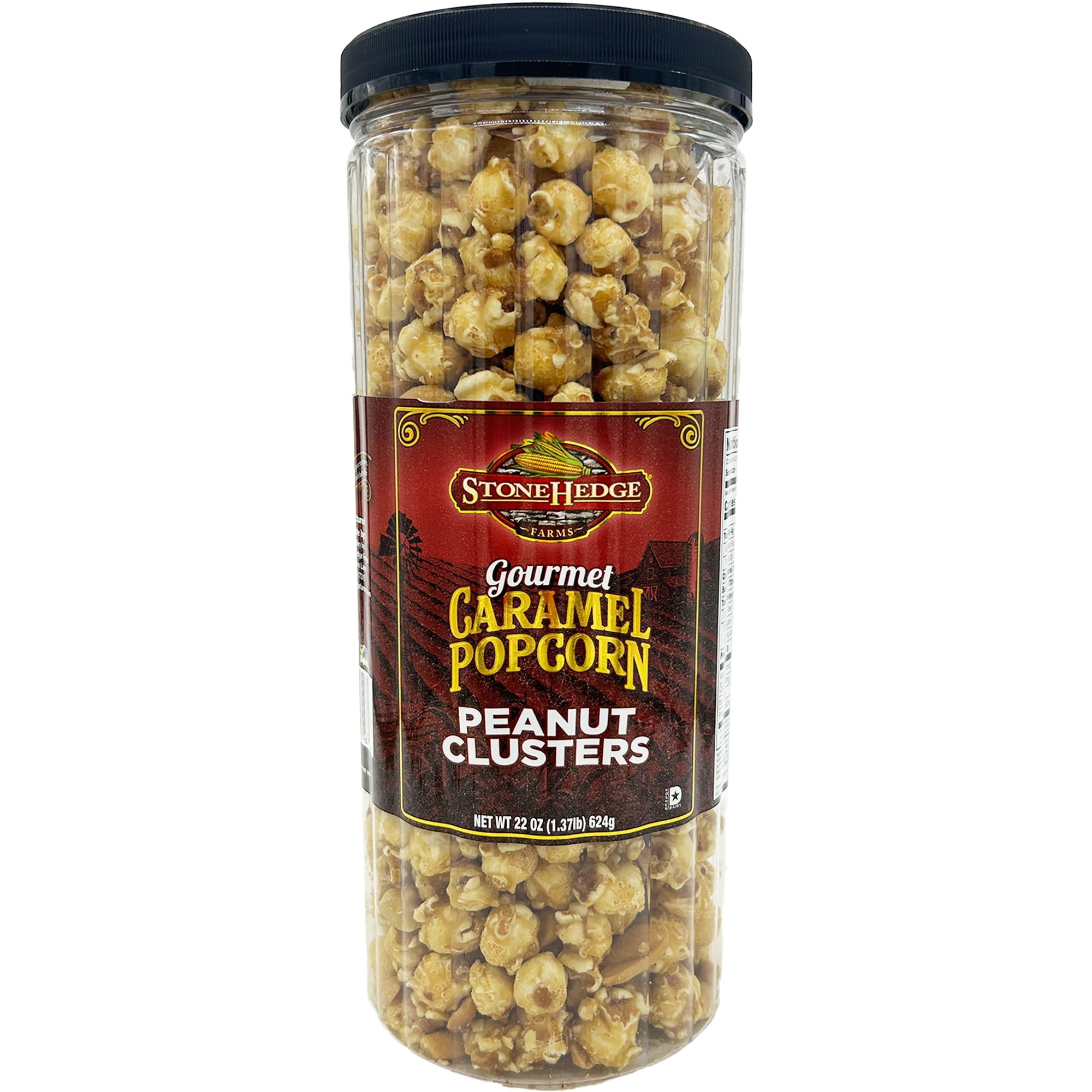 Stonehedge Farms Gourmet Caramel KEF16 Popcorn Peanut Clusters | 20 oz ...