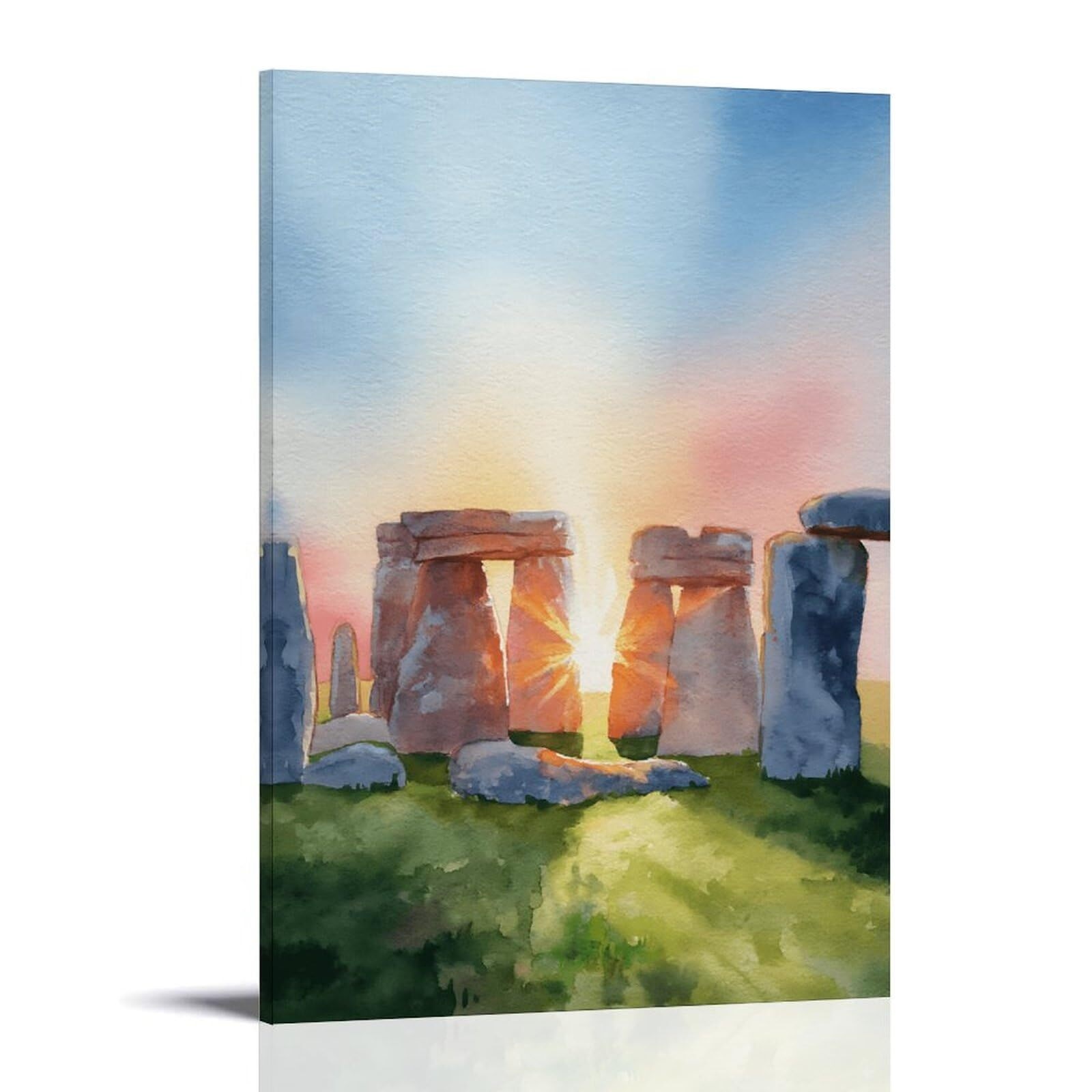 Stonehenge Print England Art Watercolor Painting Stone Circle Travel ...