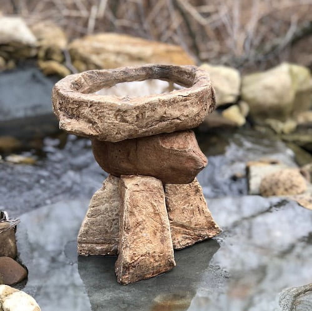 Athena Garden Stonehenge Rock Balancing Bird Bath Sculpture, Zen Garden ...