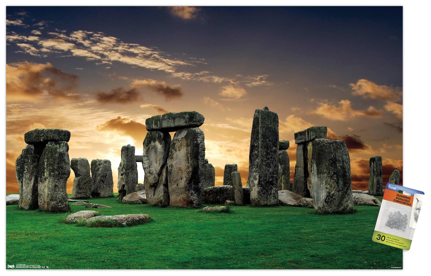 Stonehenge Wall Poster with Push Pins, 22.375" x 34" - Walmart.com