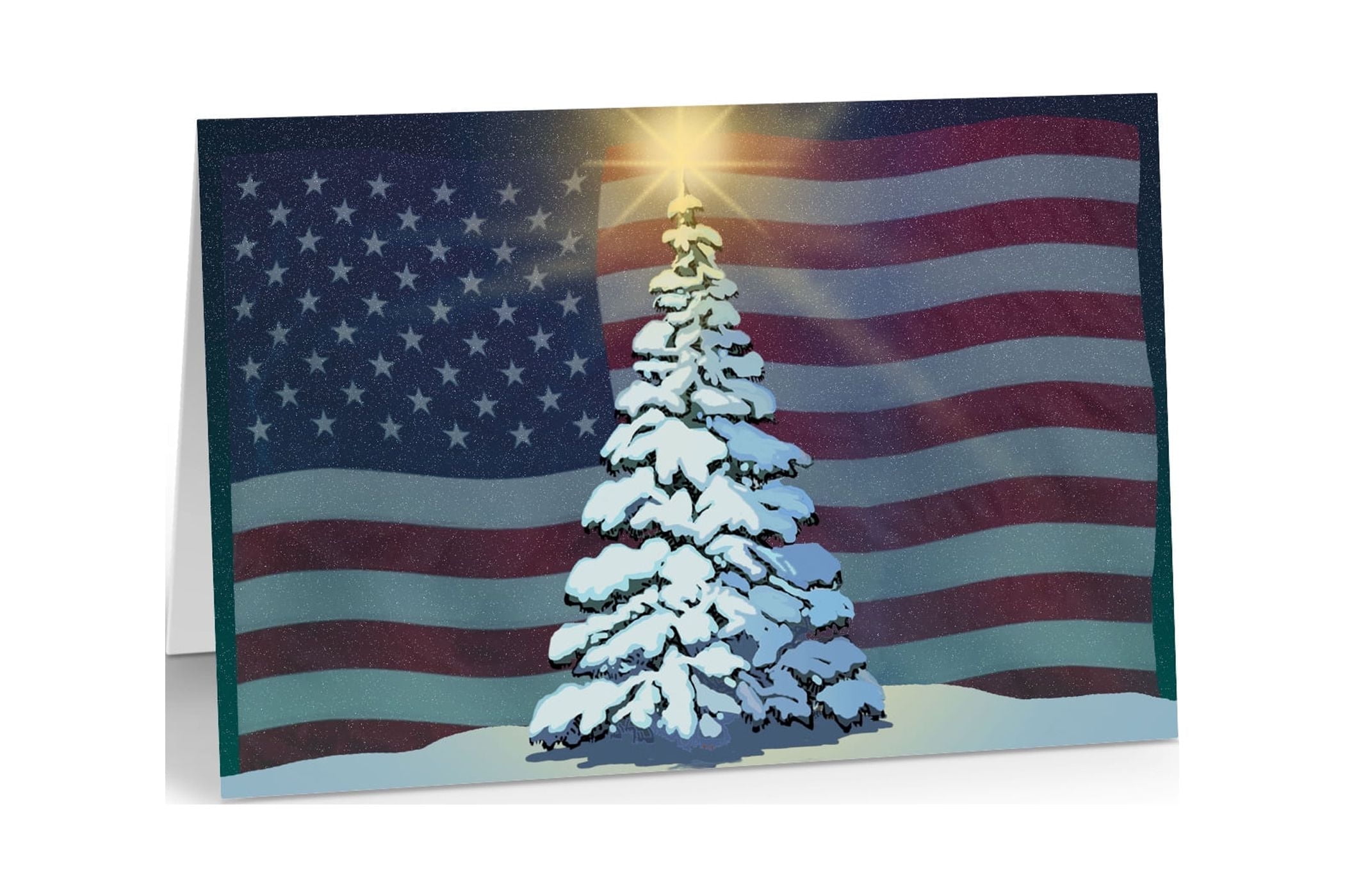 Stonehouse Collection American Flag Patriotic Christmas Cards, 5x7 ...