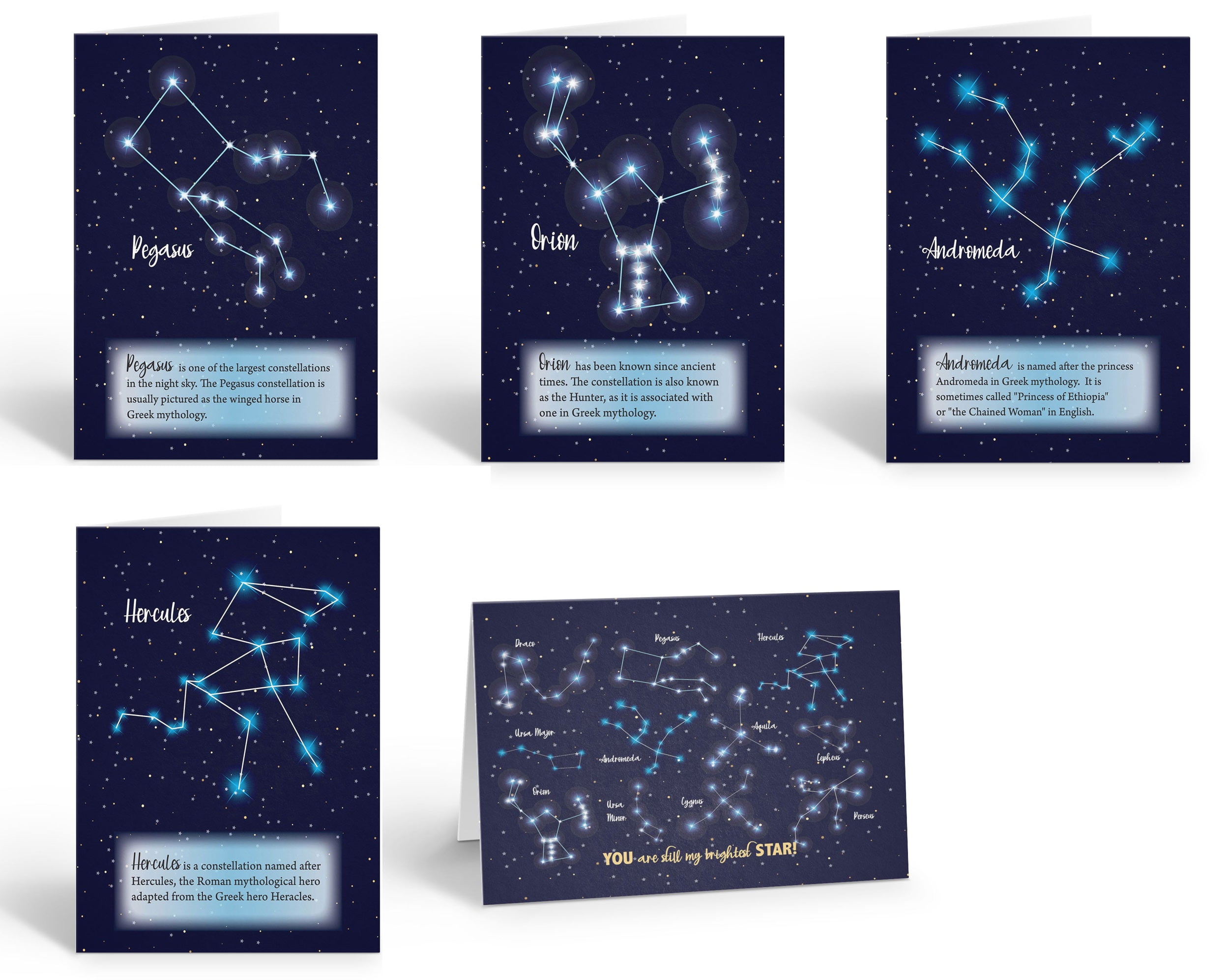Stonehouse Collection | An Assorted Pack of Constellation Note Cards ...